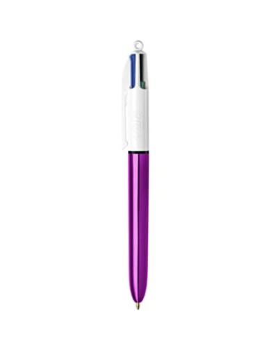 STYLO 4 COULEUR SHINE BIC VIOLET